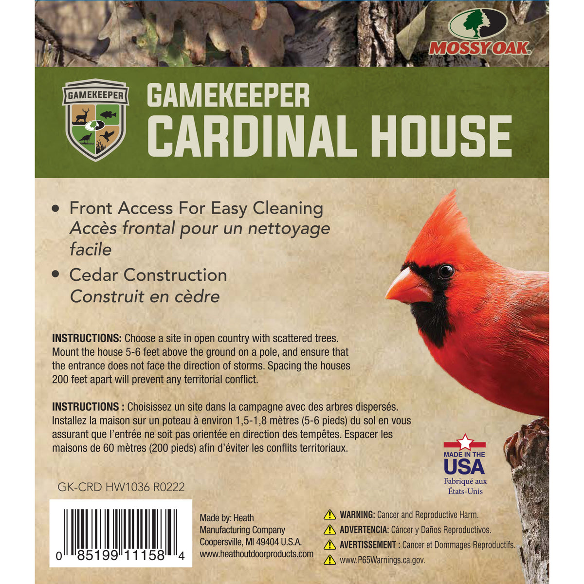 cardinal nesting box