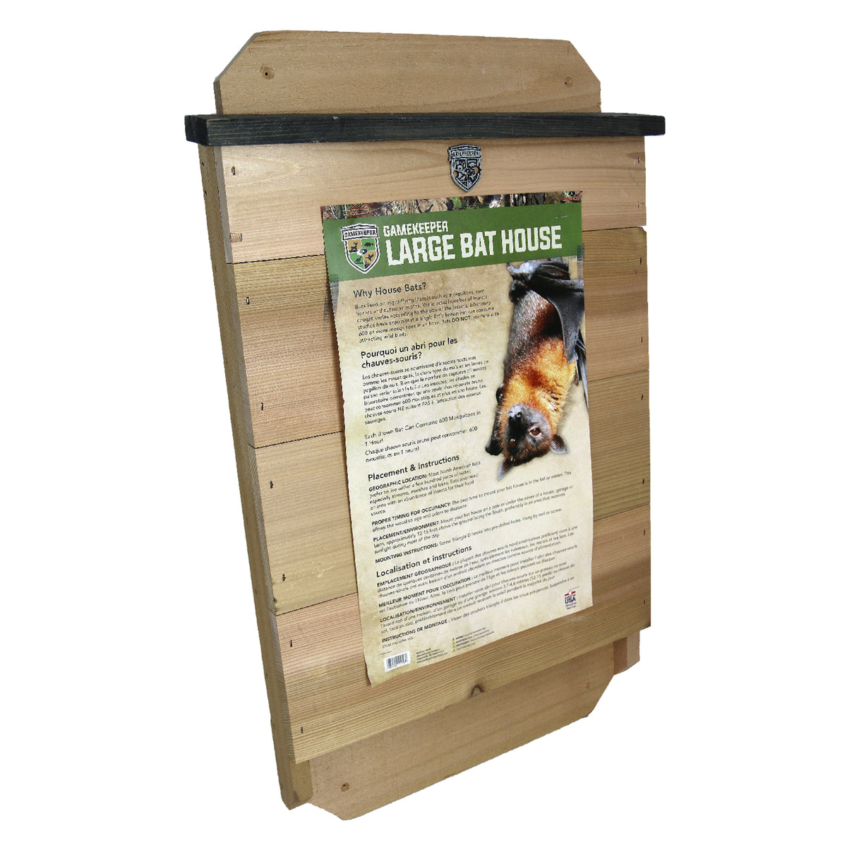GK-BAT3: Gamekeeper Large Cedar Bat House – Made in the USA – Heathoutdoors